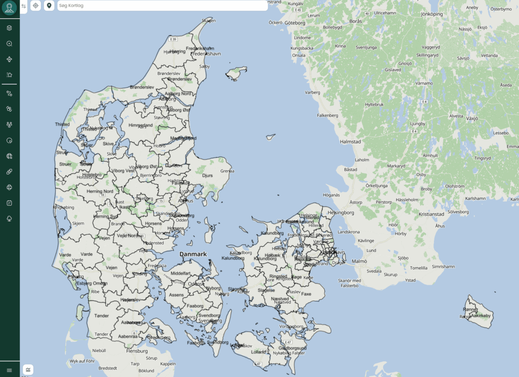 Opstillingskredse i Danmark – Kortlag i Mapit | Viamap Viamap